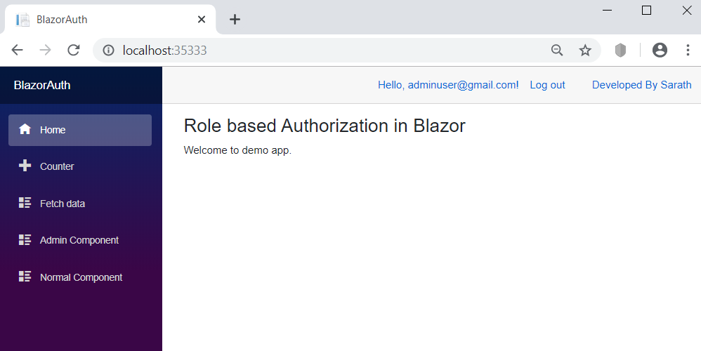 Role Based Authorization In Blazor Role Based Authorization In Blazor